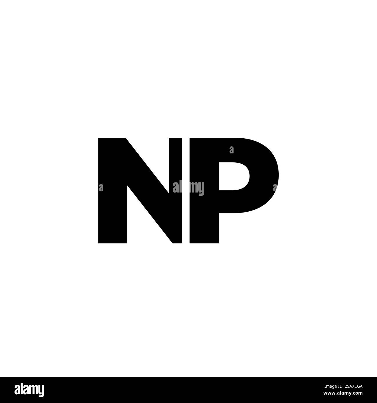 Trendy letter N and P, NP logo design template. Minimal monogram ...