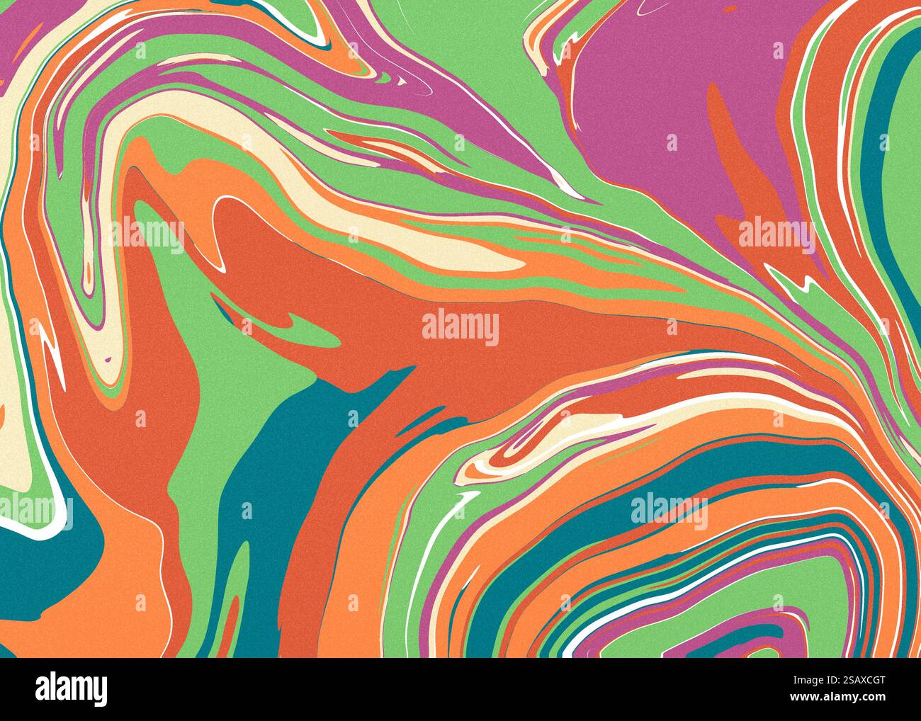 Groovy hippie 70s wallpaper texture. Waves, swirl and twirl pattern ...