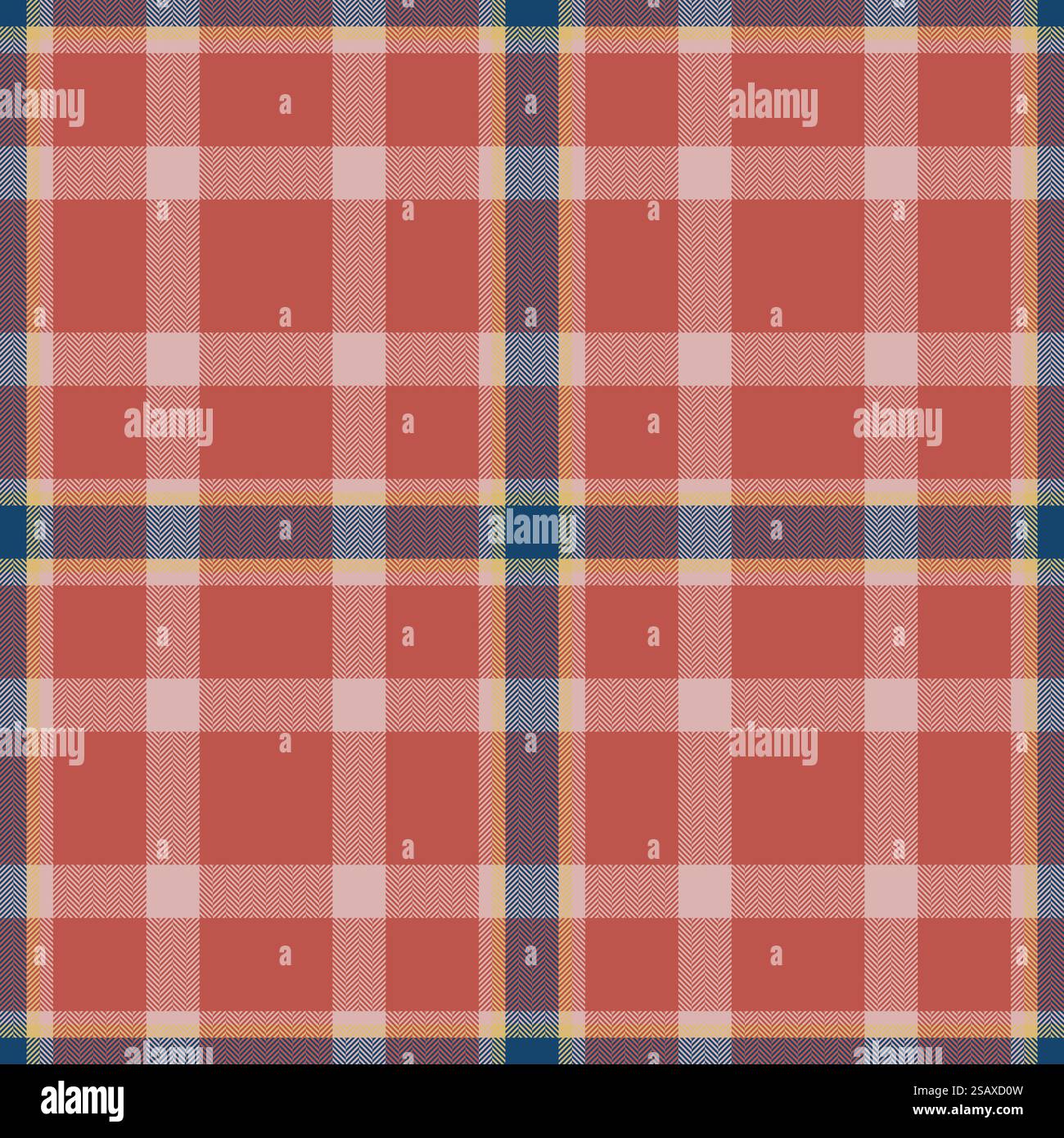 Plaid seamless pattern in red. Check fabric texture. Vector textile ...