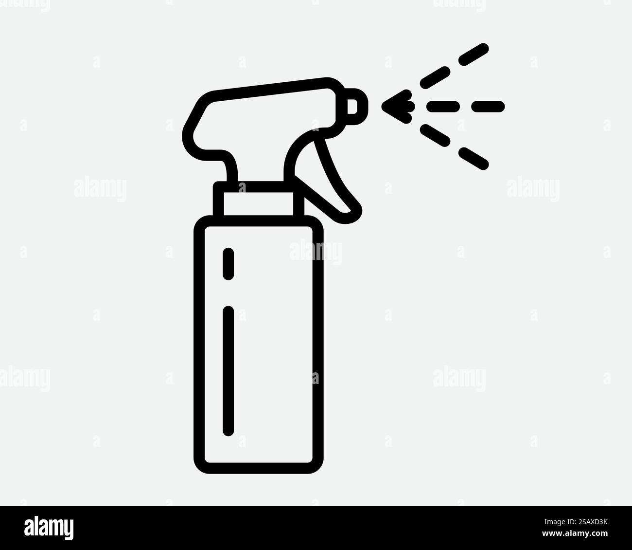 Clean icon of fluid spray in cleaning bottle with aerosol. Sign tool ...