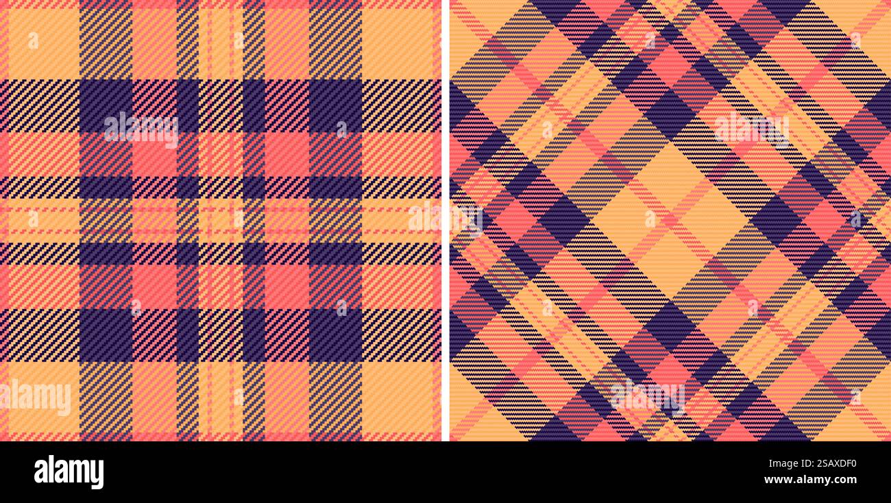 Texture background fabric of vector pattern plaid with a check textile ...
