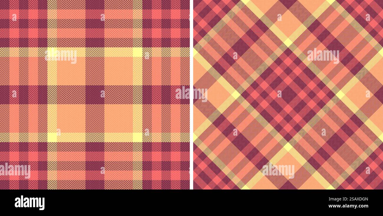 Plaid texture vector of check pattern seamless with a fabric textile ...