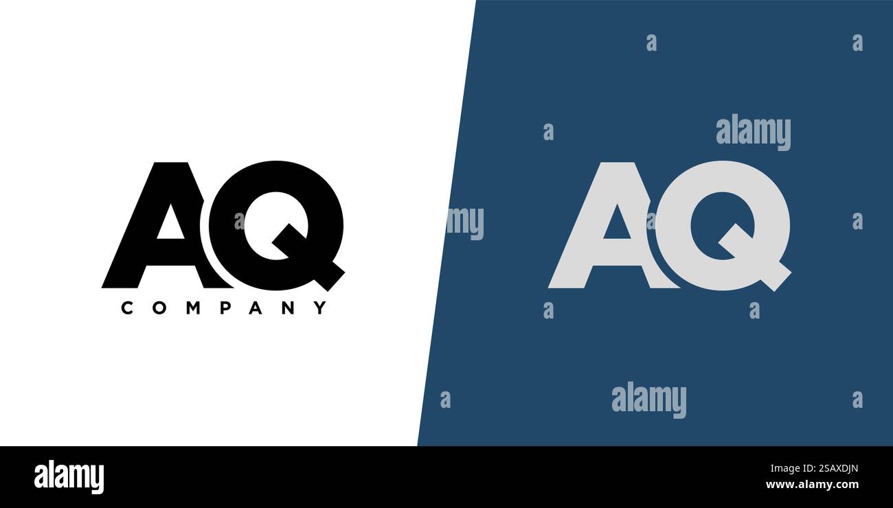 Trendy letter A and Q, AQ logo design template. Minimal monogram ...