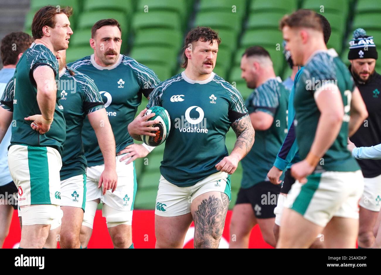 Ireland's Andrew Porter during the captain's run at the Aviva Stadium ...