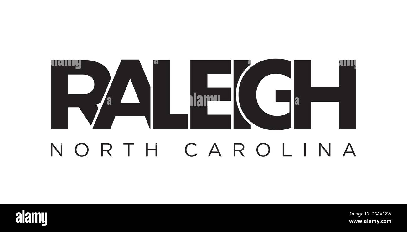 Raleigh, North Carolina, USA typography slogan design. America logo ...