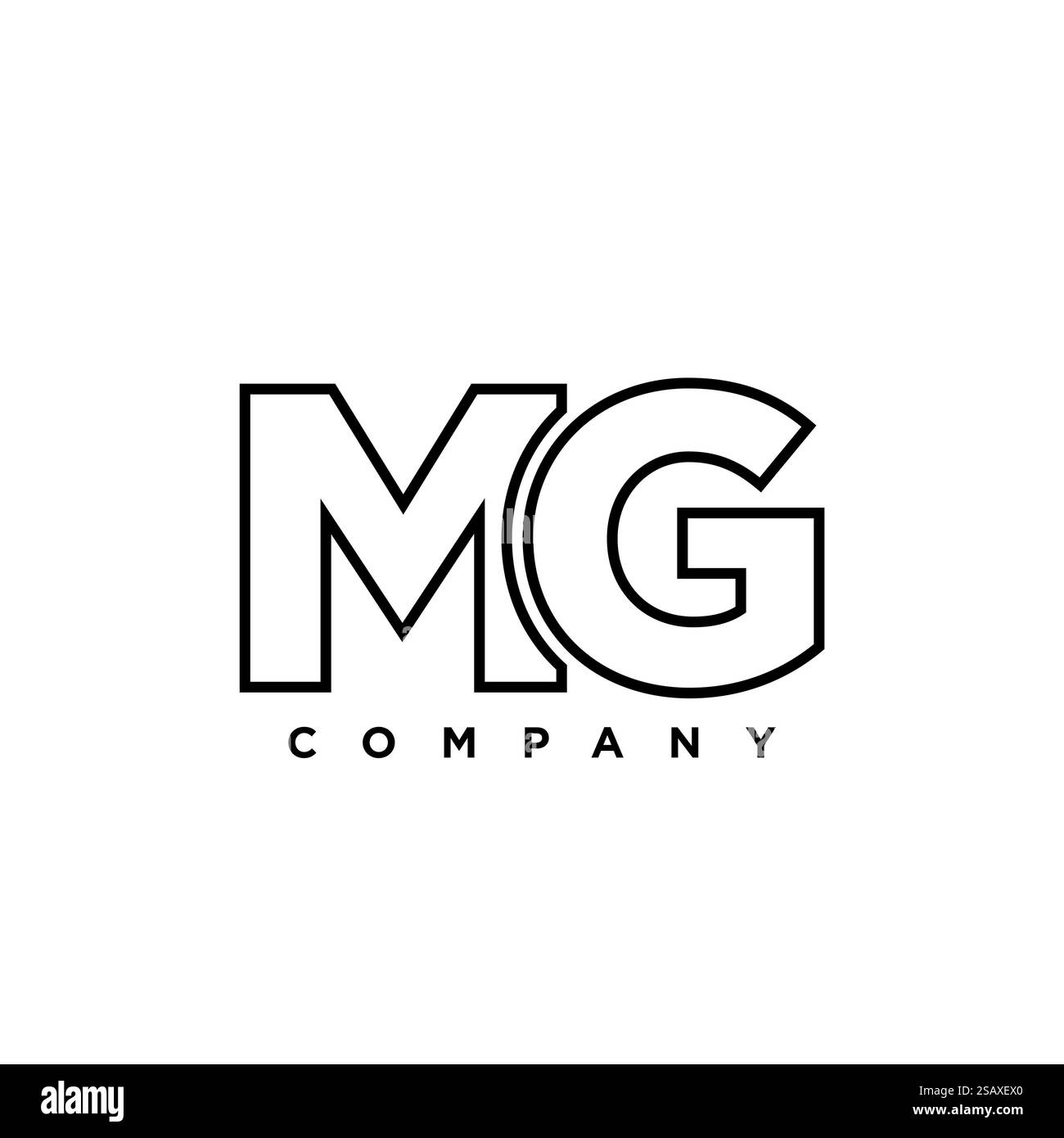 Initial m g logo Black and White Stock Photos & Images - Alamy