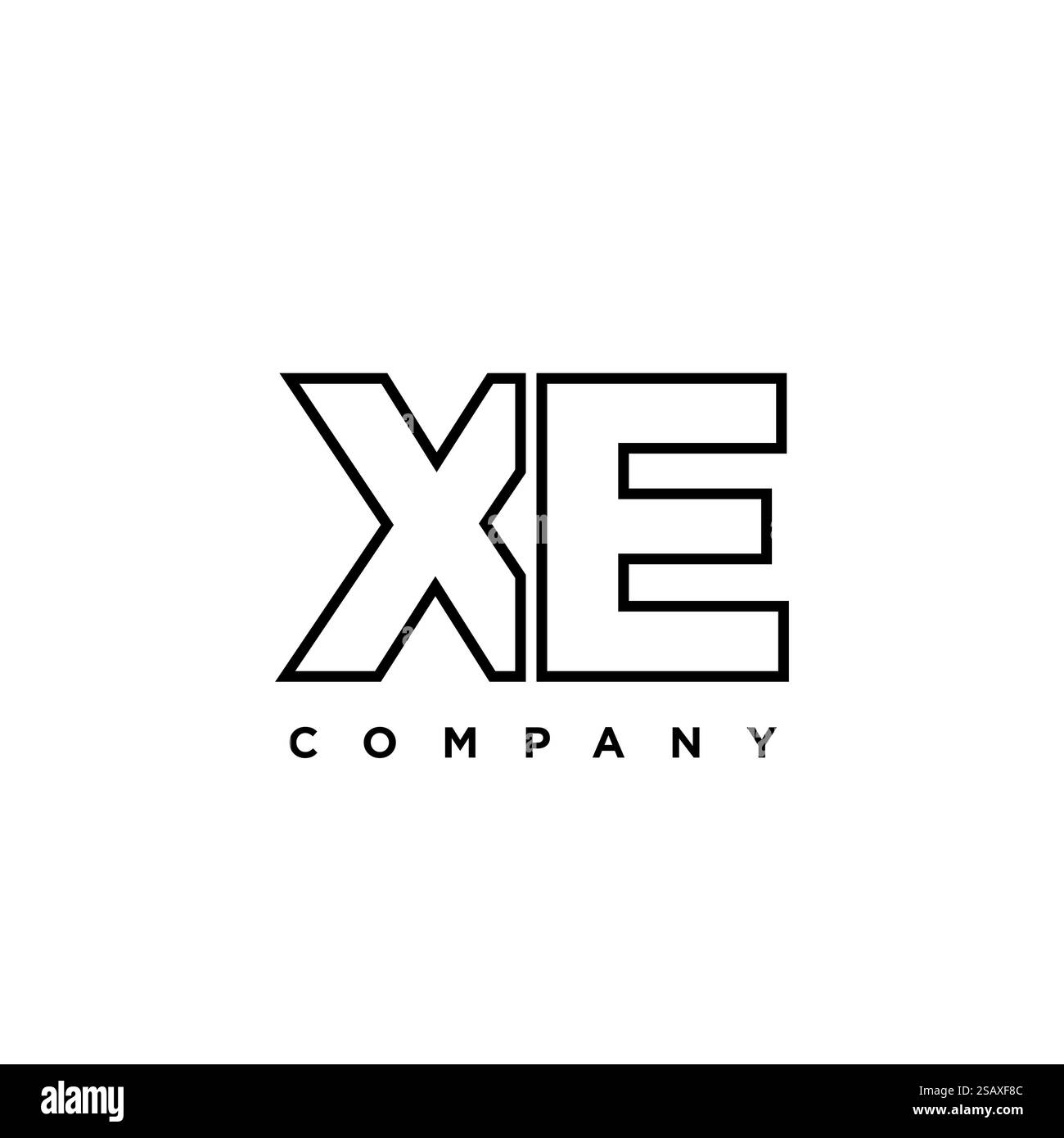 Trendy letter X and E, XE logo design template. Minimal monogram ...