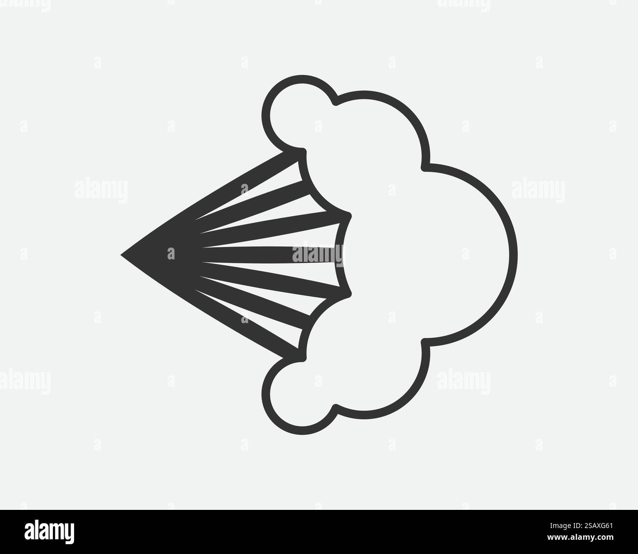 Spray icon of aerosol or airbrush for water gas nozzle steam, perfume ...