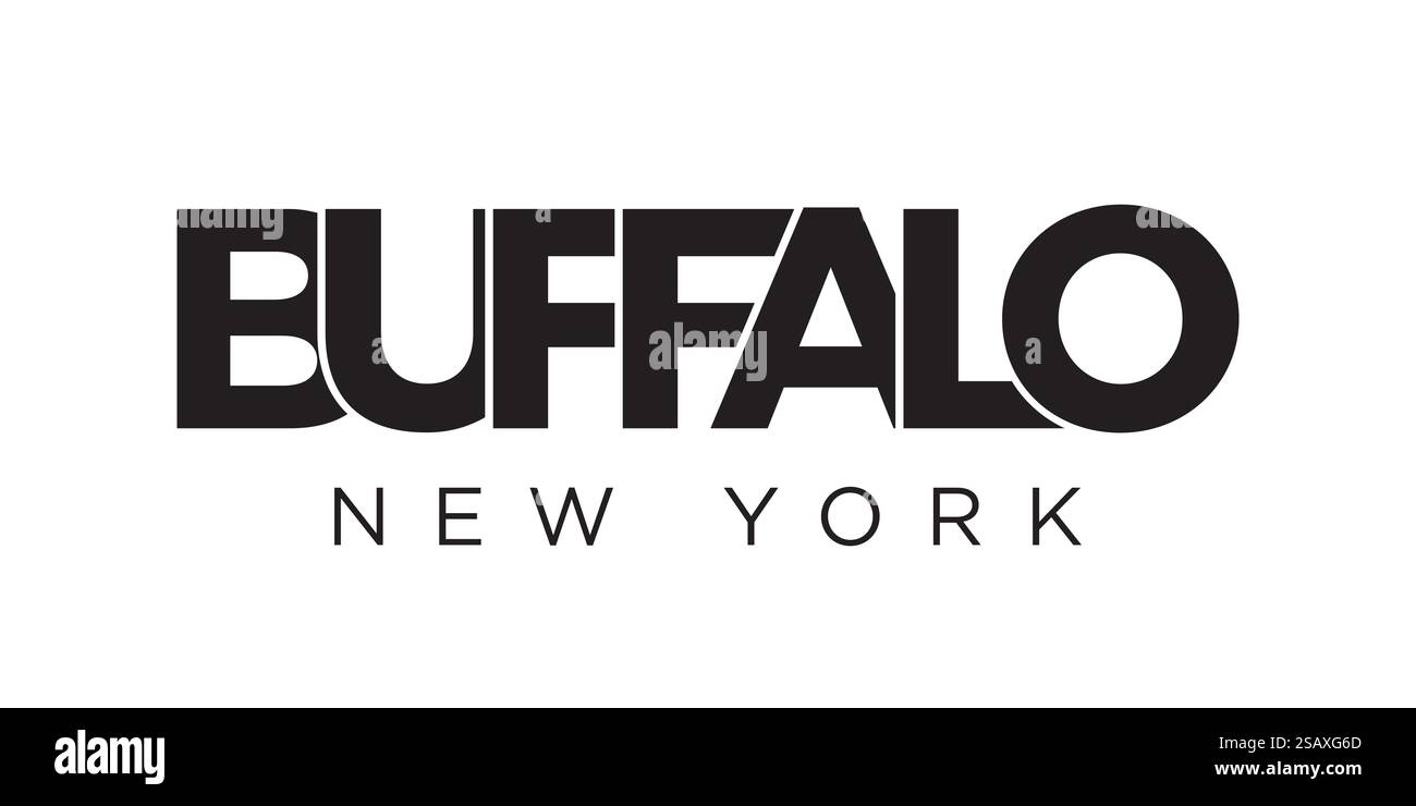 Buffalo, New York, USA typography slogan design. America logo with ...