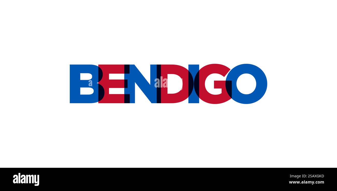 Bendigo in the Australia emblem for print and web. Design features ...