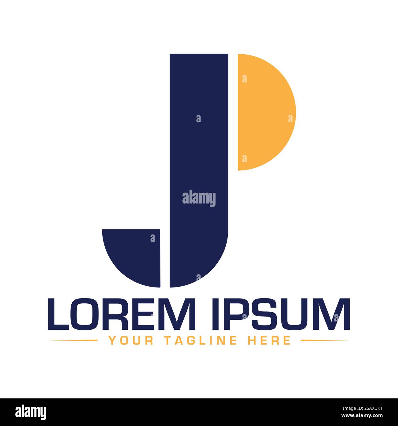 Pj minimal logo design Cut Out Stock Images & Pictures - Alamy