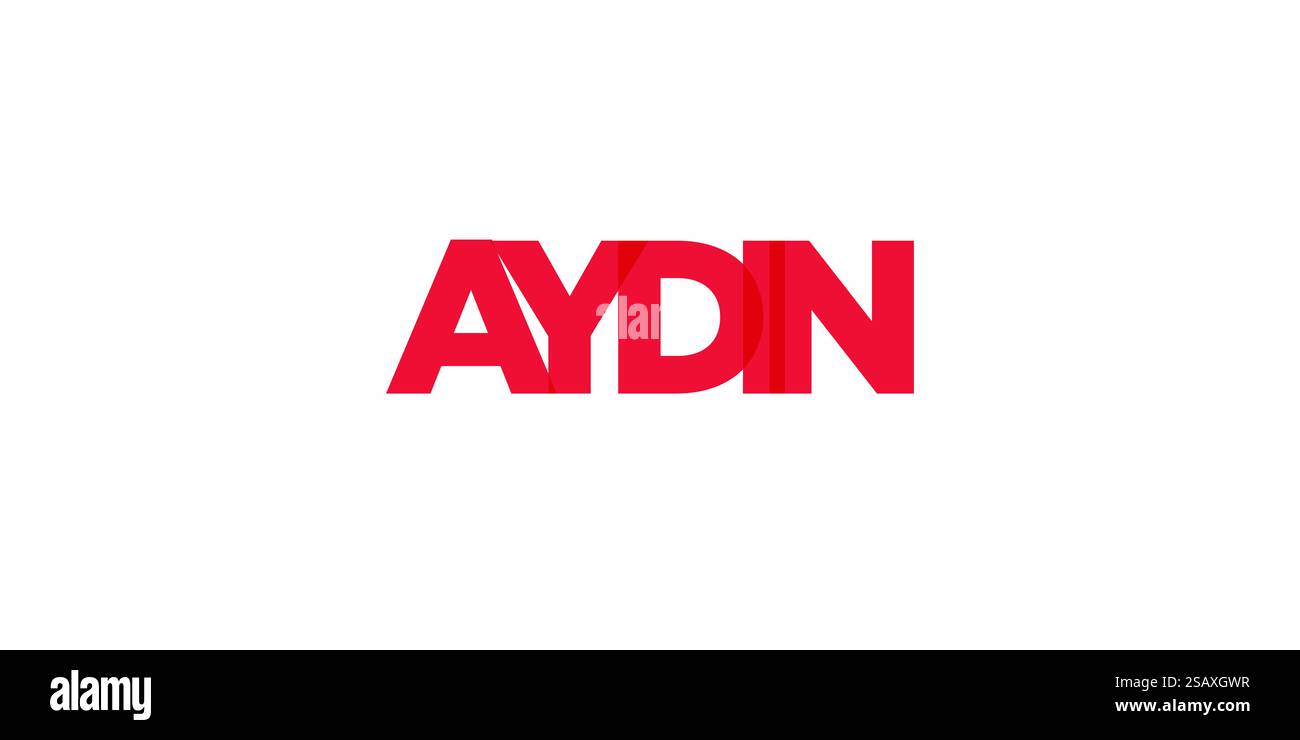 Aydin in the Turkey emblem for print and web. Design features geometric ...