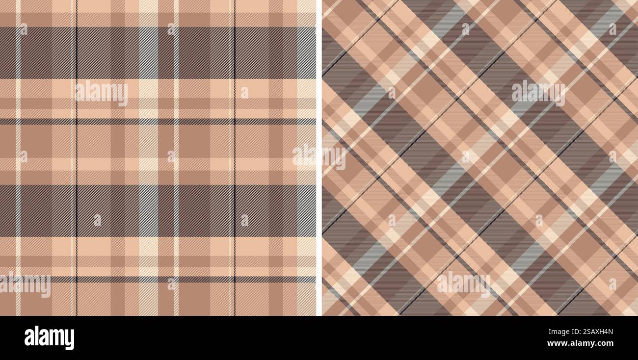 Textile texture pattern of fabric check background with a vector plaid ...