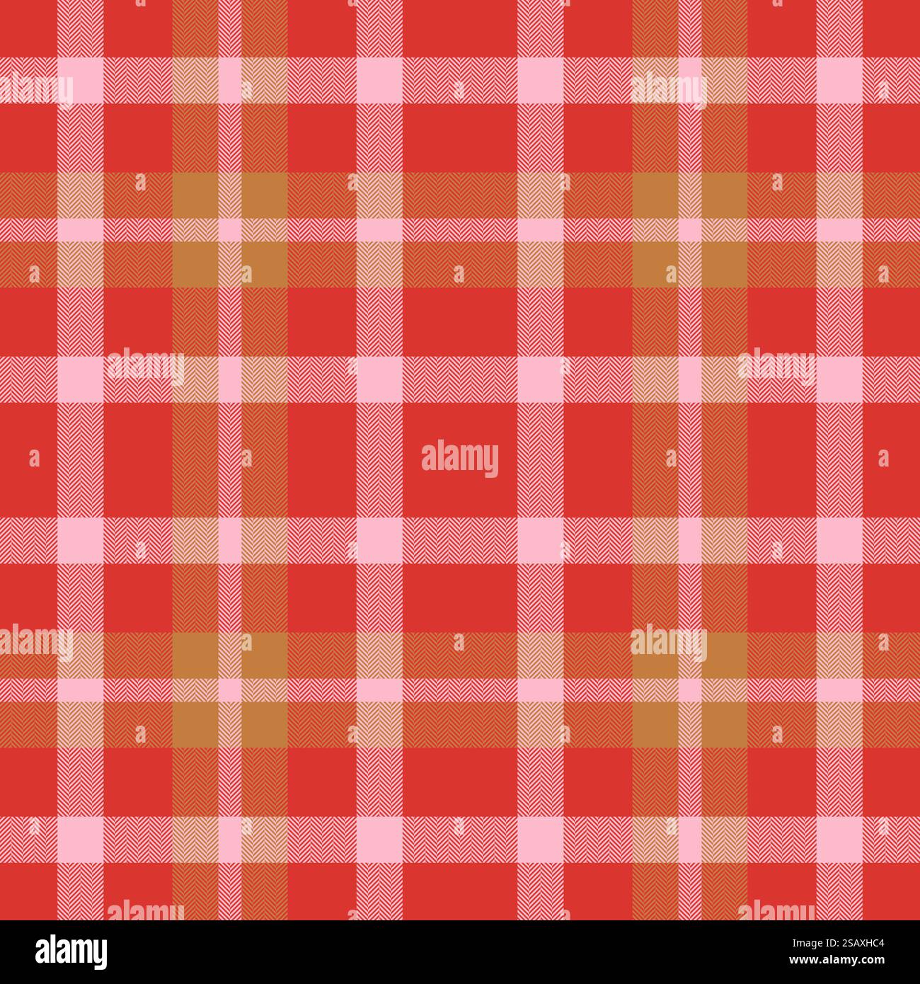 Plaid seamless pattern in red. Check fabric texture. Vector textile ...