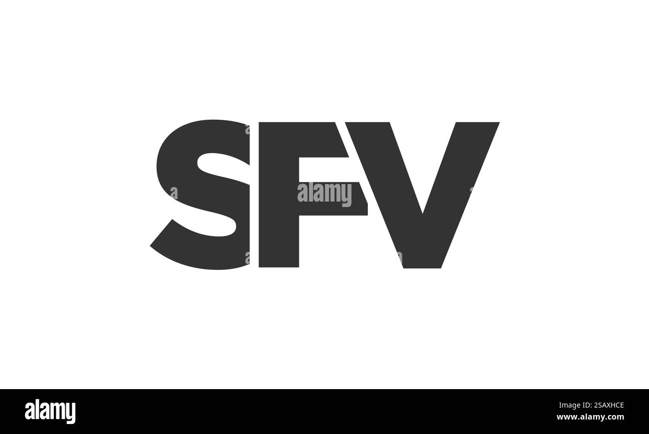 SFV logo design template with strong and modern bold text. Initial ...