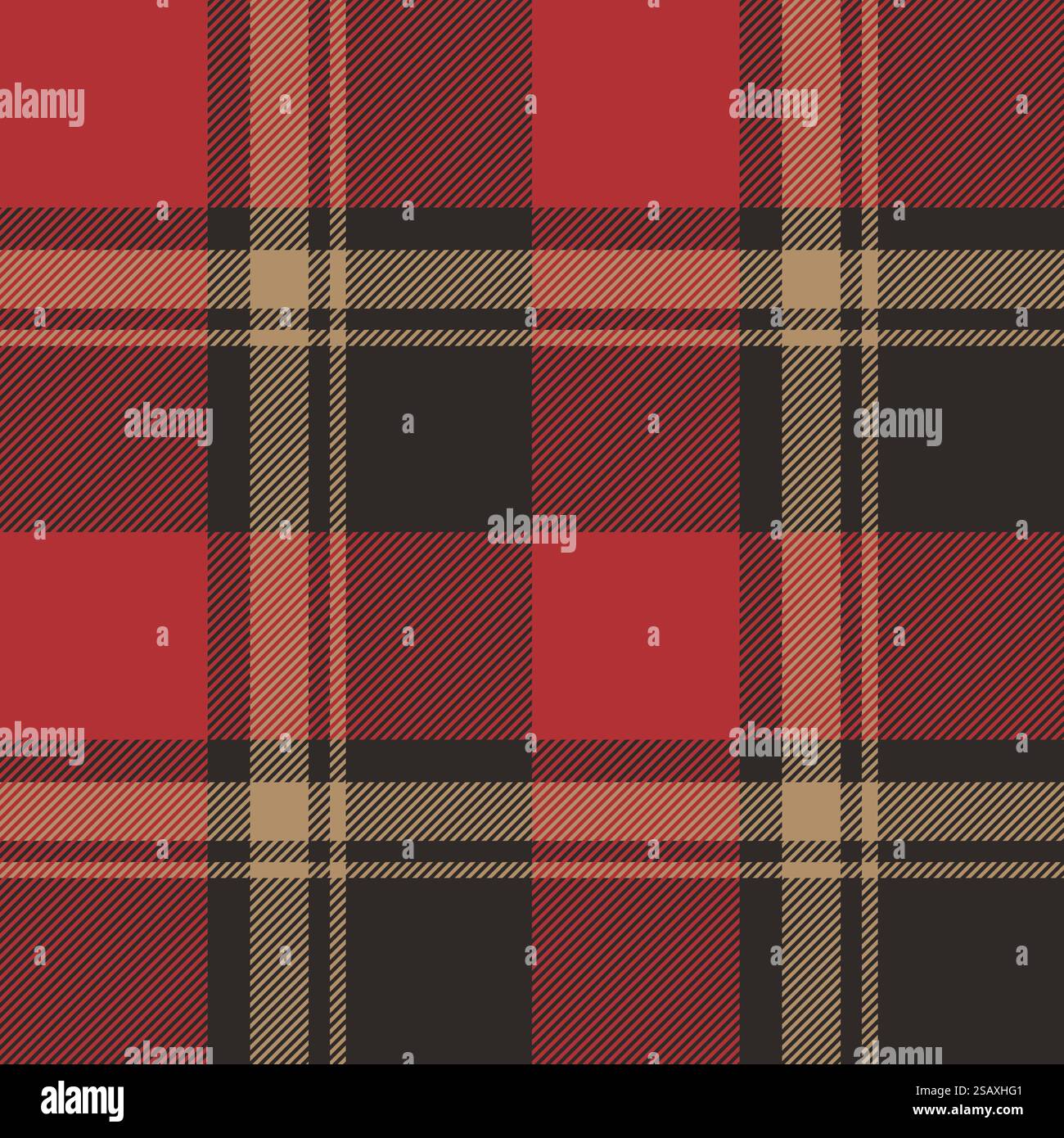 Plaid seamless pattern in red. Check fabric texture. Vector textile ...