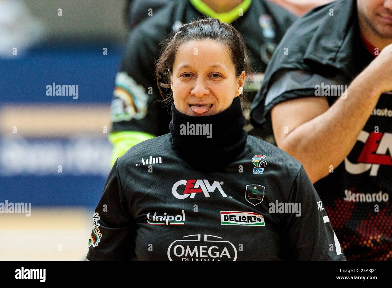 Anne Patzwald (Briantea84 Cantu, 7) streckt die Zunge raus IWBF Europe ...