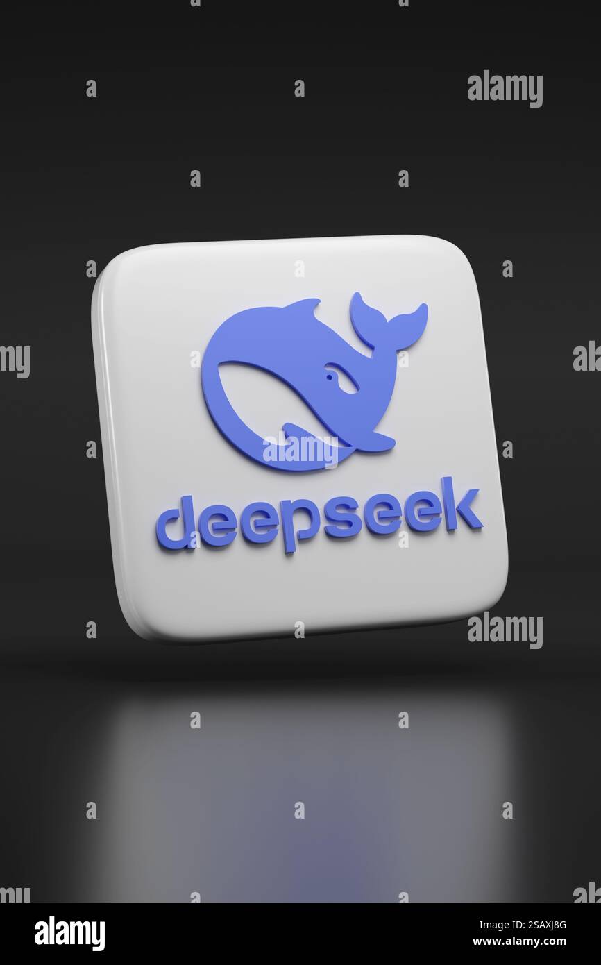 Buenos Aires, Argentina - January 28th, 2025: DeepSeek logo in three ...