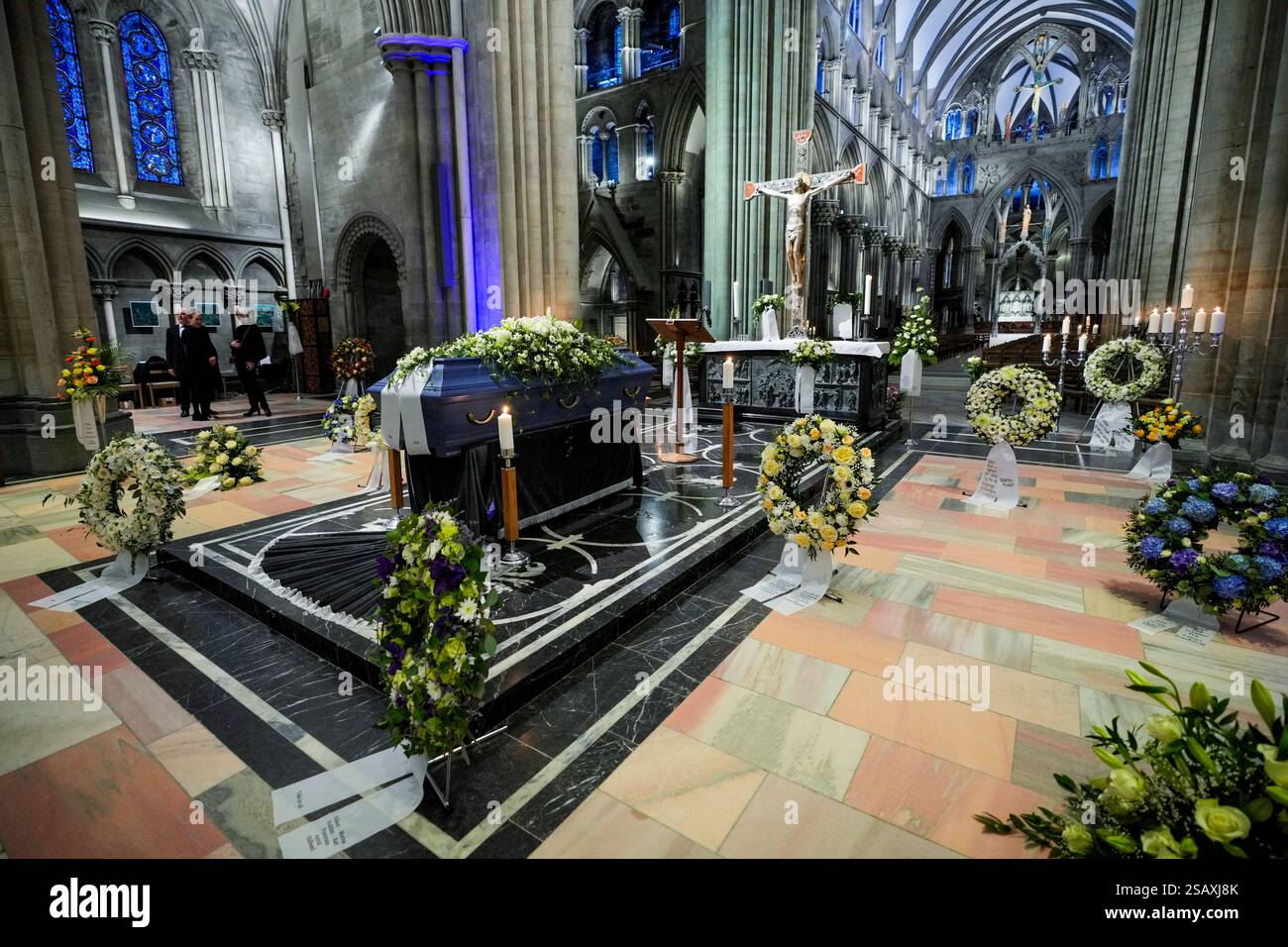 Trondheim 20250131. The Norwegian Artist Haakon Bleken is buried from ...