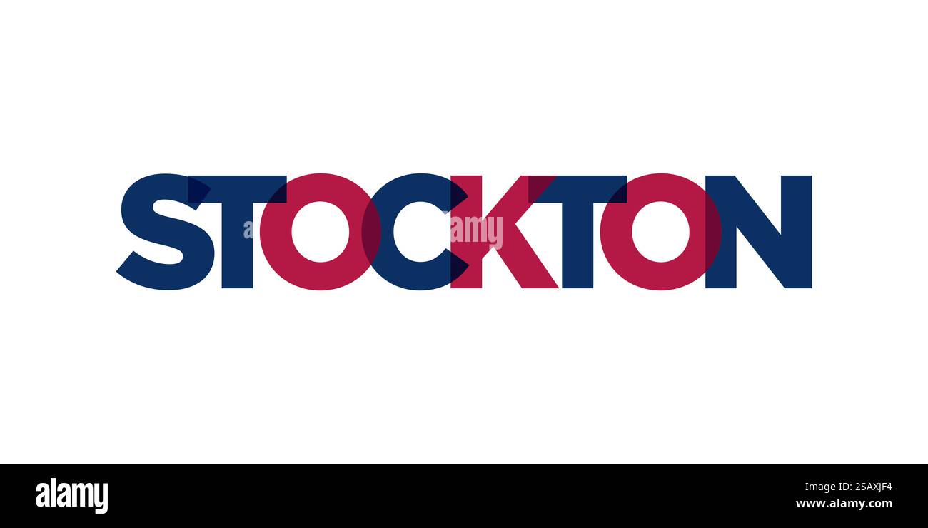 Stockton, California, USA typography slogan design. America logo with ...