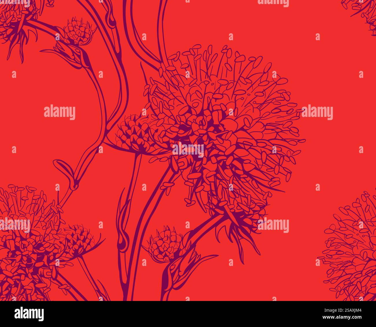 Hand drawn floral pattern vector design. Flowers drawing simple ...