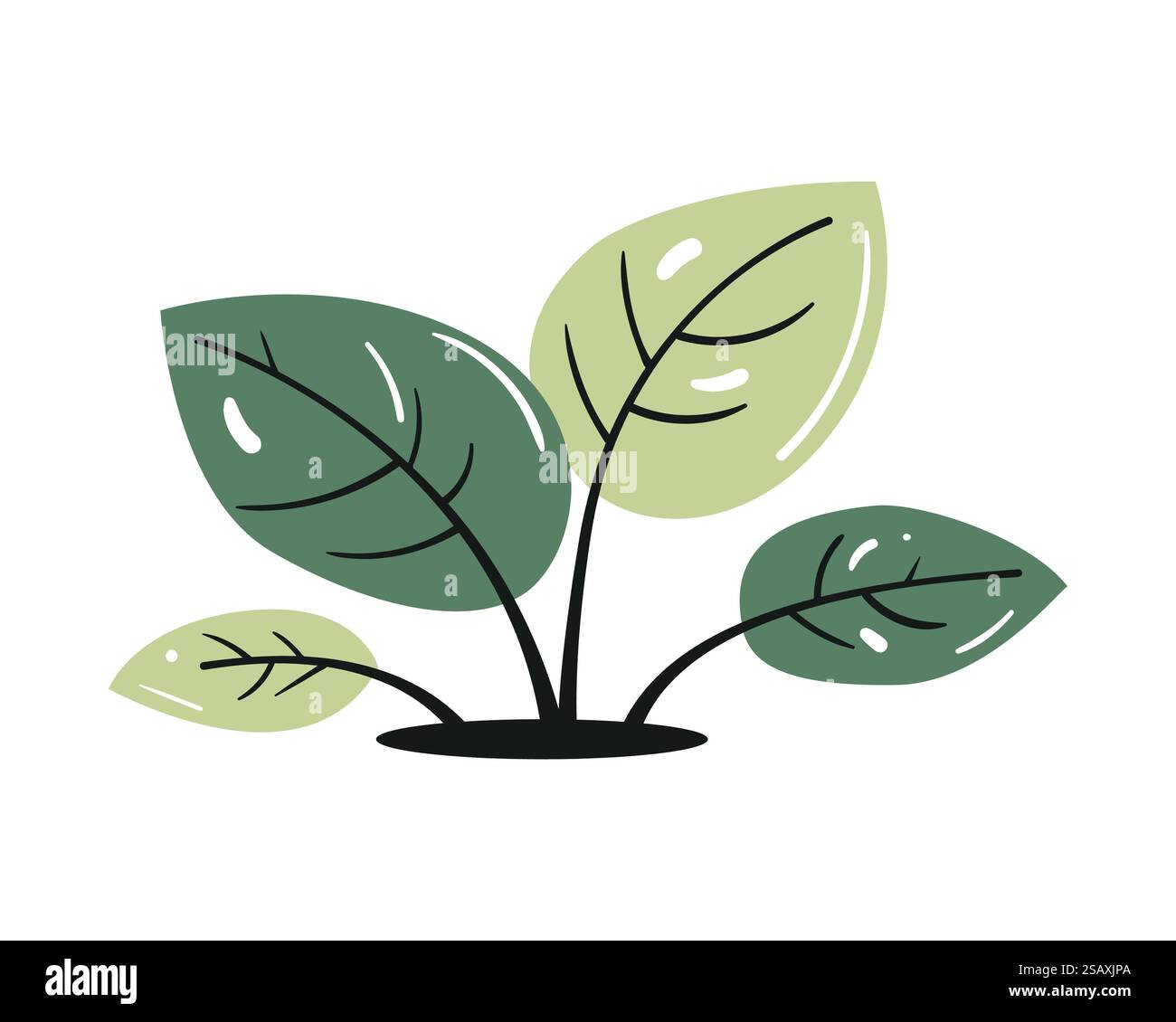 Sprout with leaf vector icon. Plant symbol of nature and environment ...