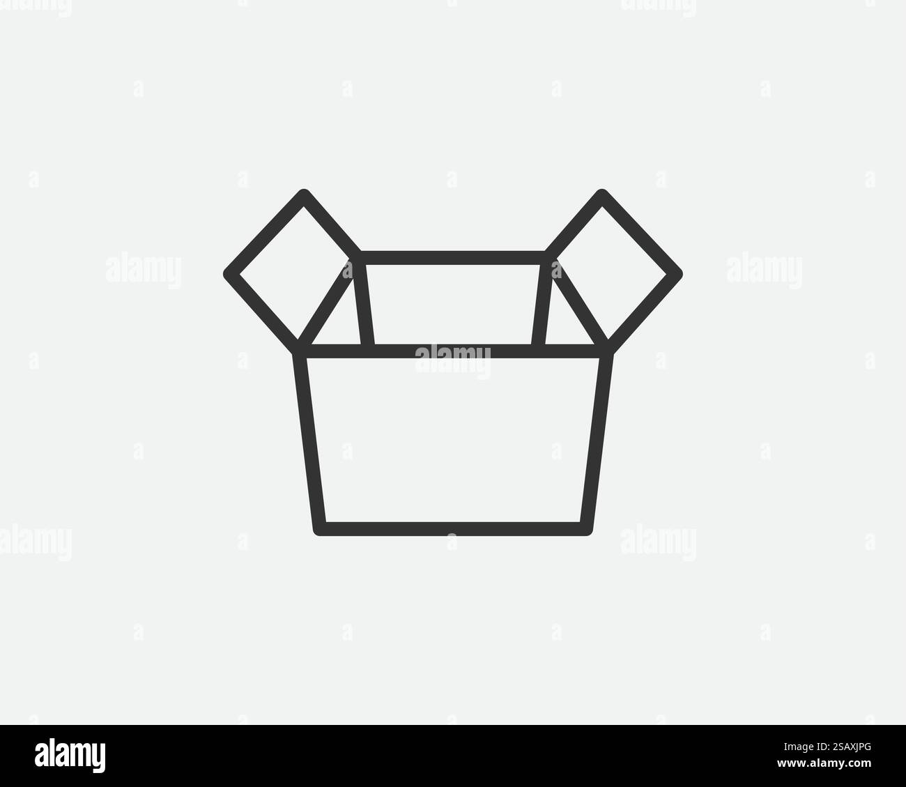 Delivery packaging vector icon. Cargo cardboard box icons. Carton ...