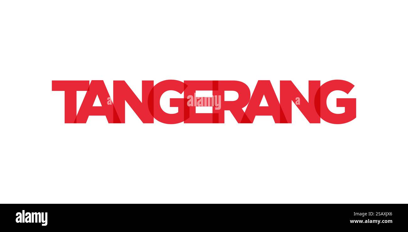 Tangerang in the Indonesia emblem for print and web. Design features ...
