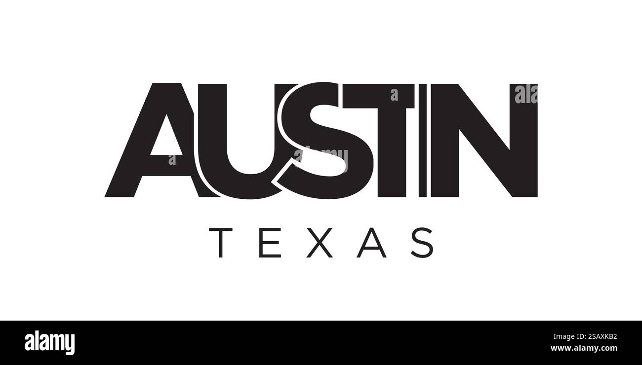 Austin, Texas, USA typography slogan design. America logo with graphic ...