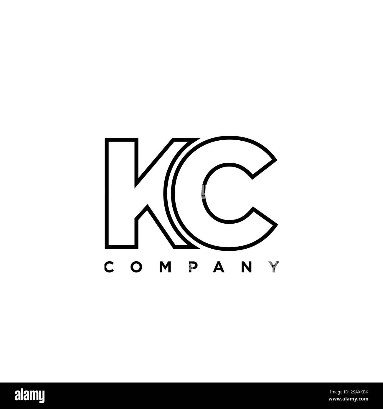 Trendy letter K and C, KC logo design template. Minimal monogram initial based logotype for ...