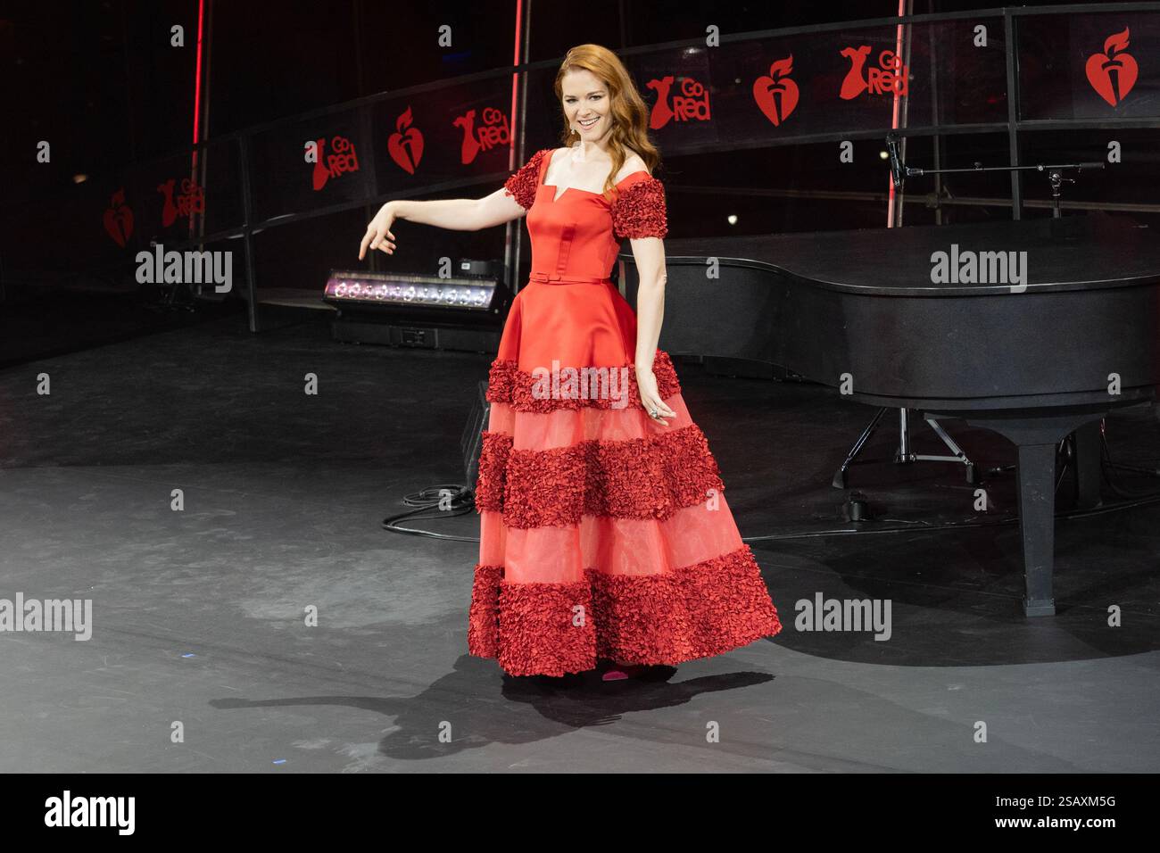 New York, NY, 30 January 2025: Sarah Drew wearing dress by Remi Al Ali ...