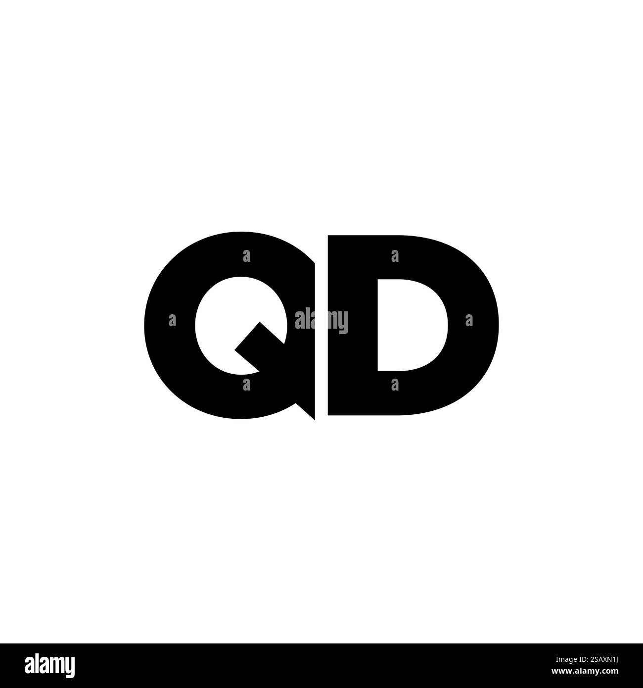 Trendy letter Q and D, QD logo design template. Minimal monogram ...
