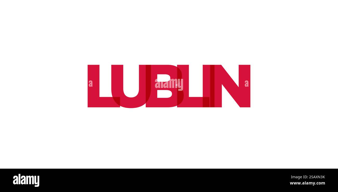 Lublin in the Poland emblem for print and web. Design features ...
