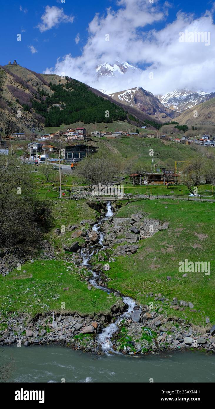 Stepansminda is a small town in the north-east of Georgia. Mount ...