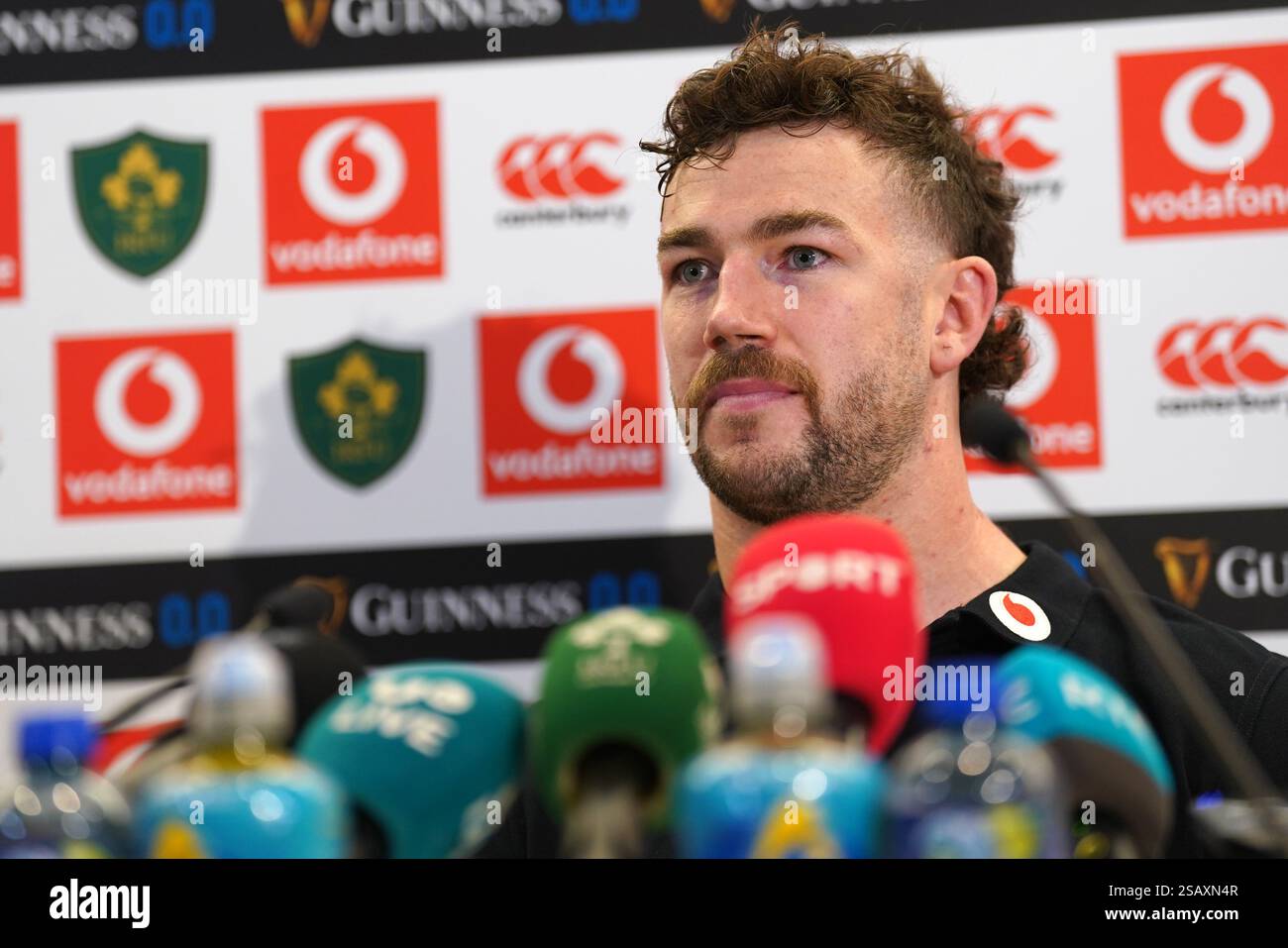 Ireland's Caelan Doris during a press conference at the Aviva Stadium ...