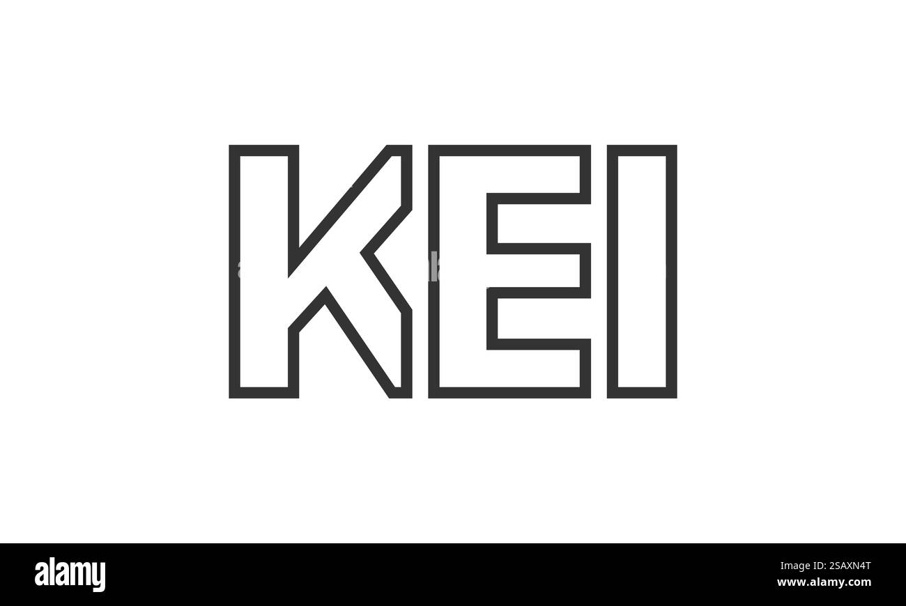 KEI logo design template with strong and modern bold text. Initial ...