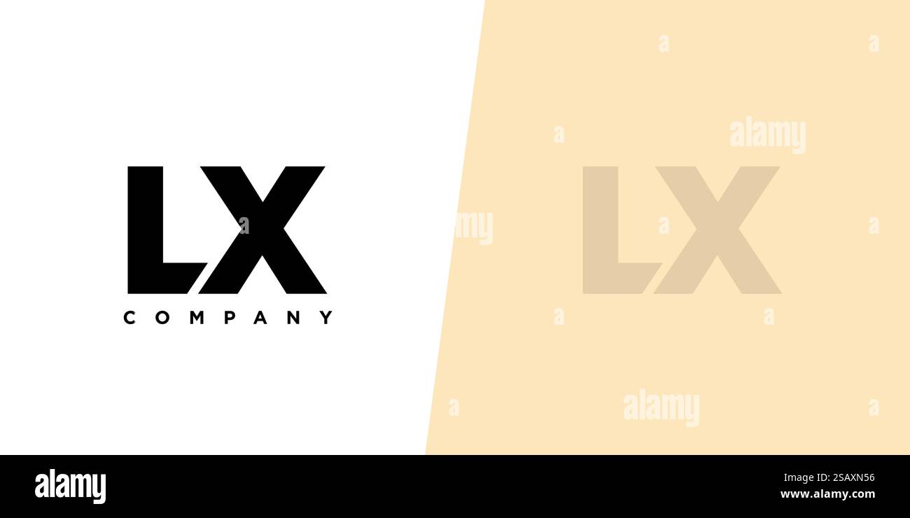 Trendy letter L and X, LX logo design template. Minimal monogram initial based logotype for ...