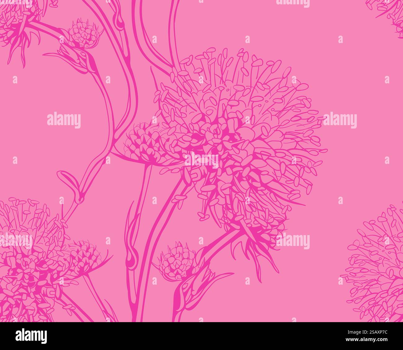 Hand drawn floral pattern vector design. Flowers drawing simple ...