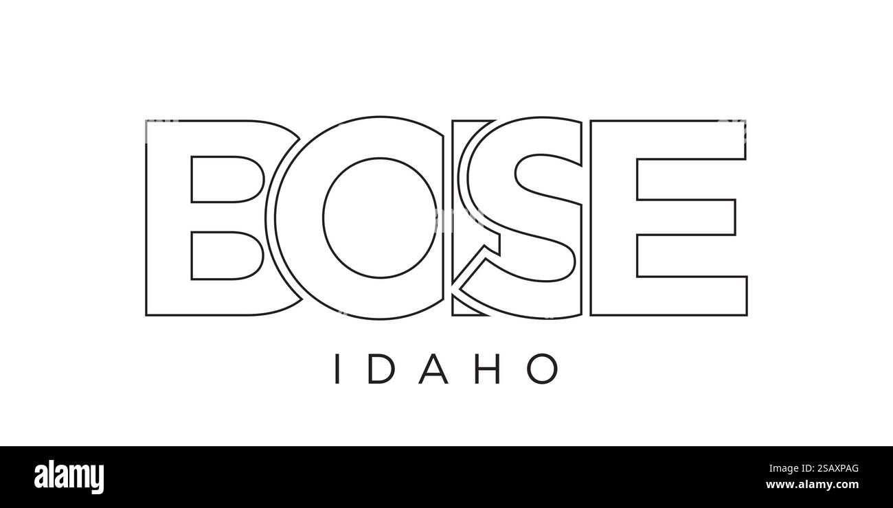 Boise, Idaho, USA typography slogan design. America logo with graphic ...