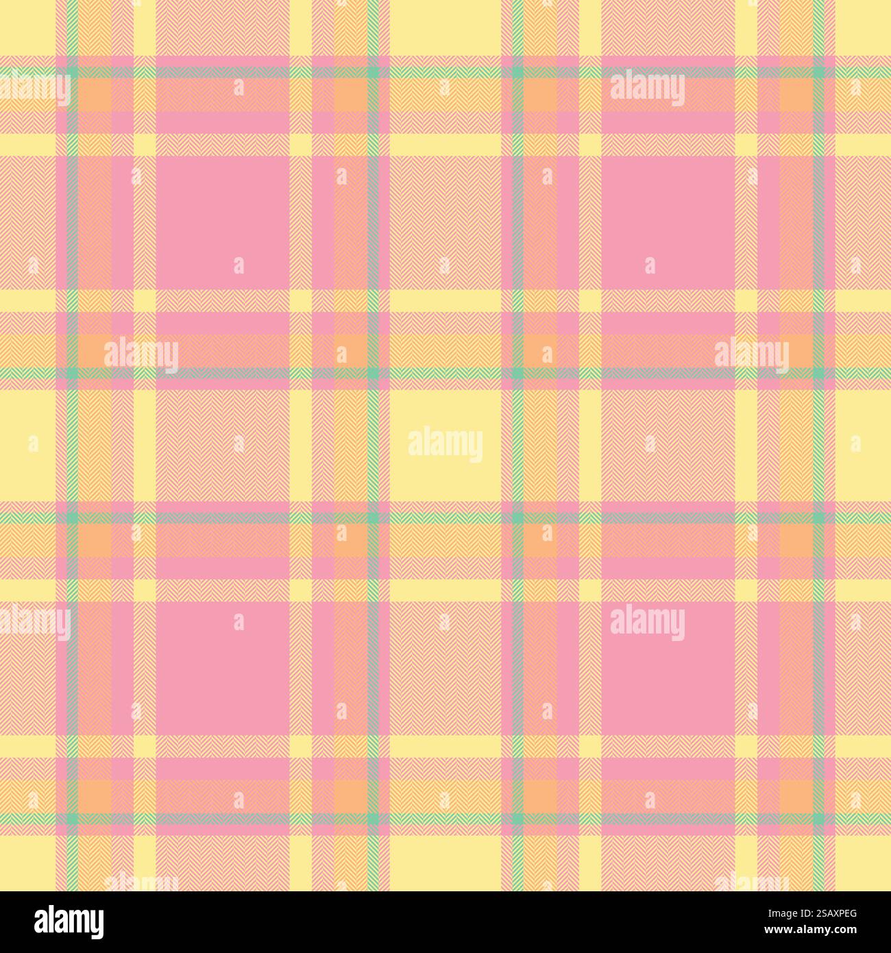 Plaid seamless pattern in yellow. Check fabric texture. Vector textile ...