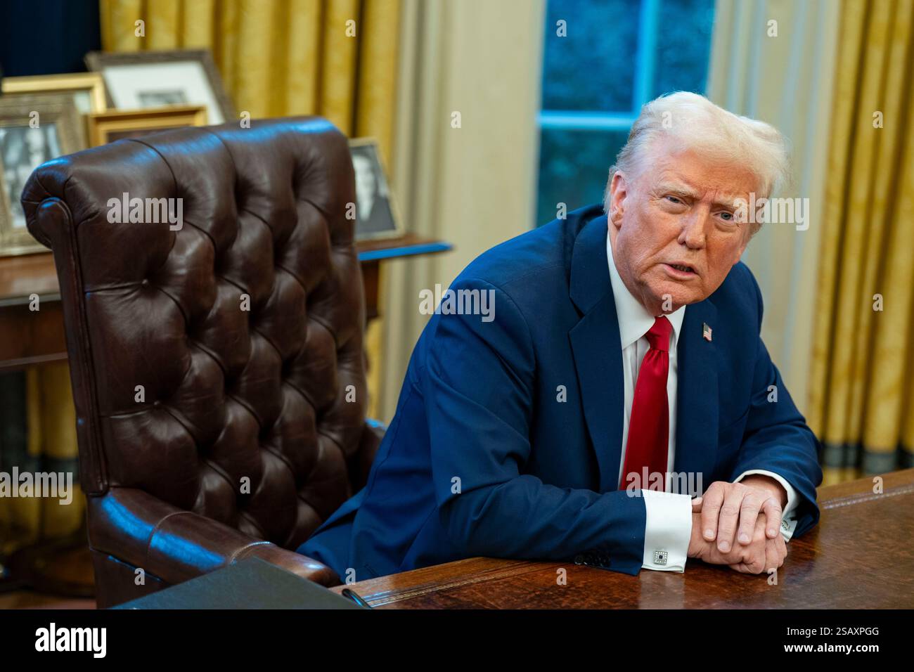 United States President Donald Trump signs two executive orders in the ...