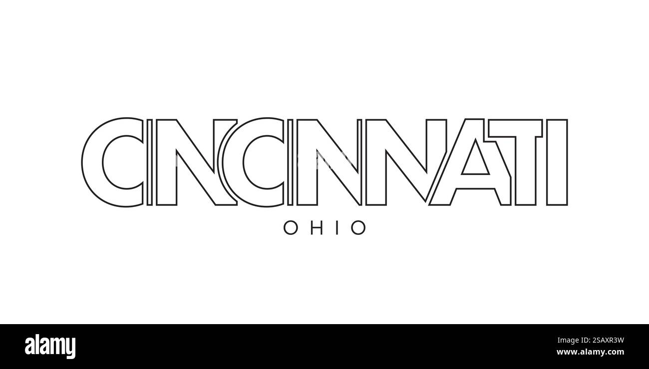 Cincinnati, Ohio, USA typography slogan design. America logo with ...