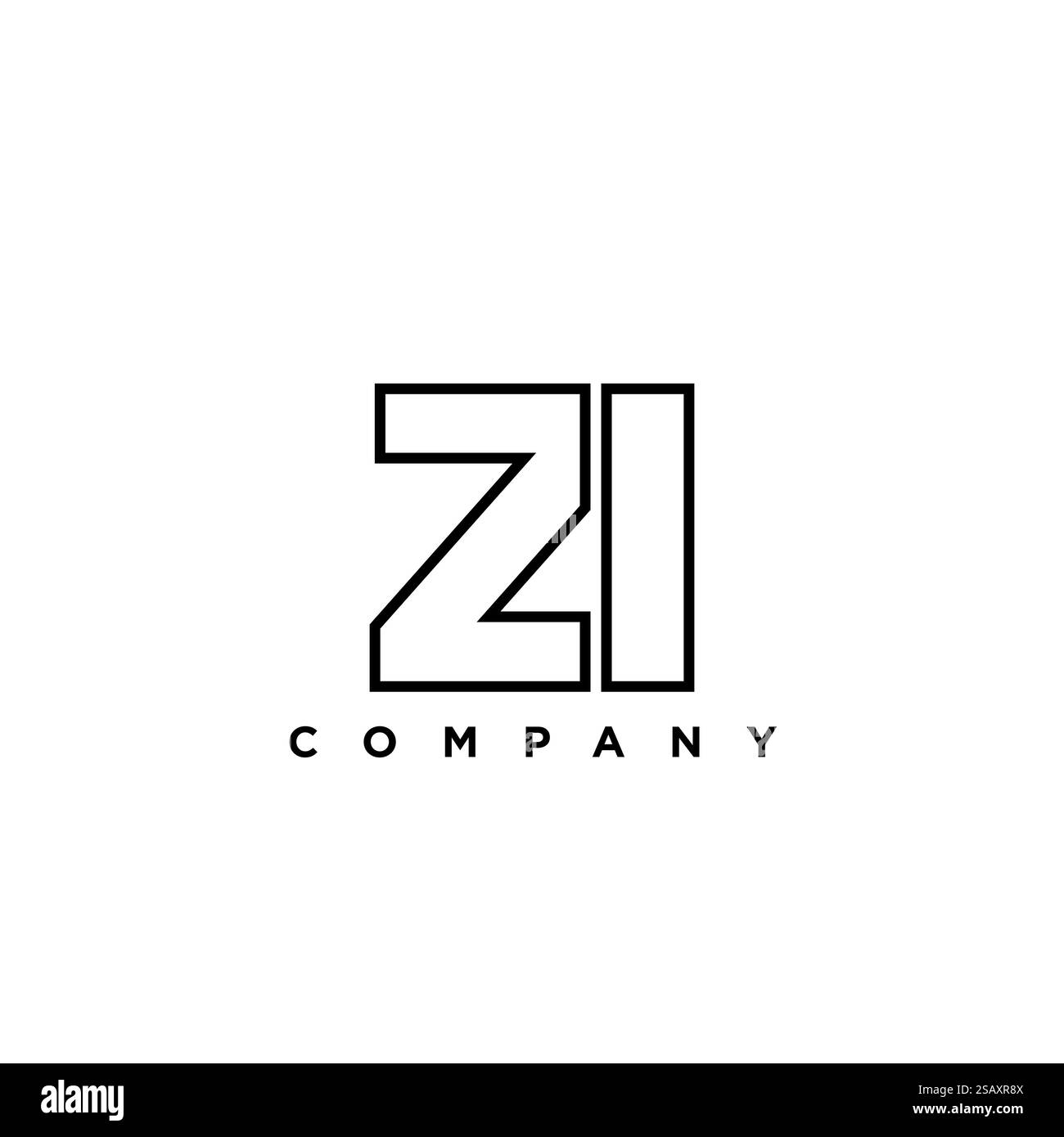 Trendy letter Z and I, ZI logo design template. Minimal monogram ...