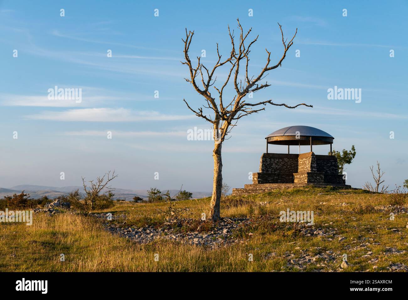 View from Scout Scar near Kendal, Lake District national park, Cumbria ...