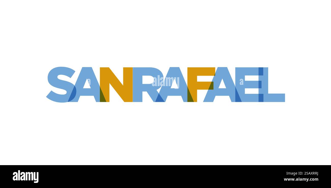 San Rafael in the Argentina emblem for print and web. Design features ...