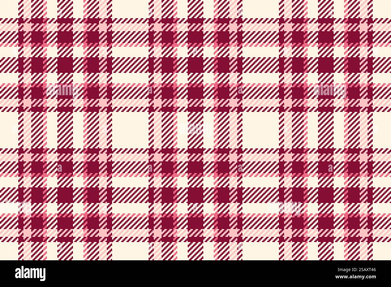 Flannel plaid fabric background, network texture seamless vector ...