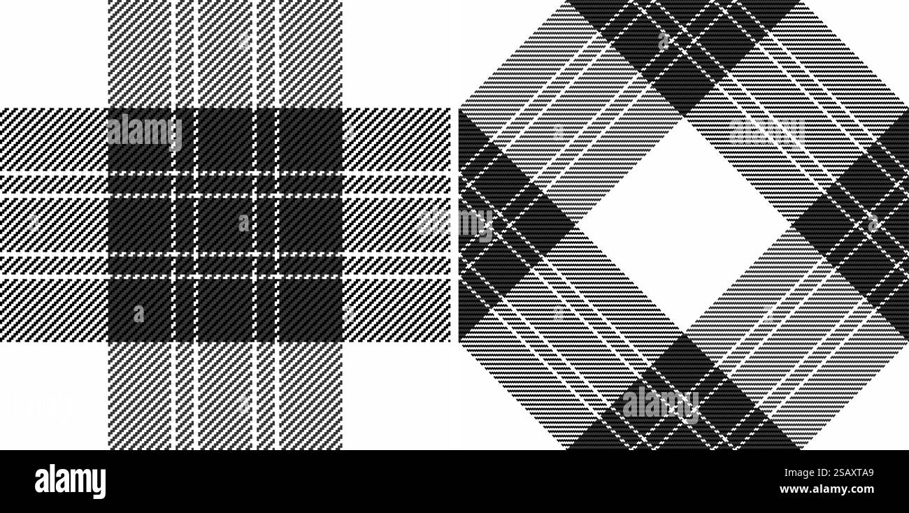 Textile background check of fabric plaid texture with a pattern tartan ...