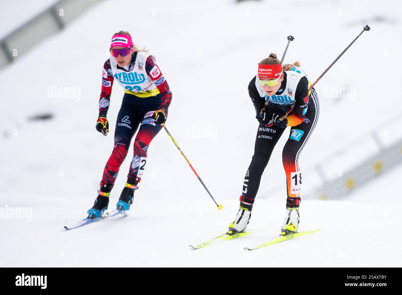 LOH Ronja (Deutschland), SLAMIK Annalena (Oesterreich) beim 5km ...