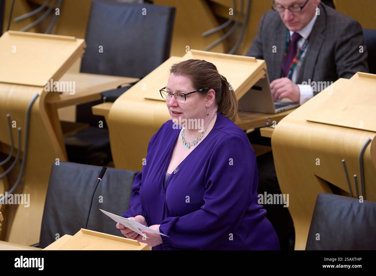 Edinburgh Scotland, UK 30 January 2025. Clare Adamson MSP at the ...