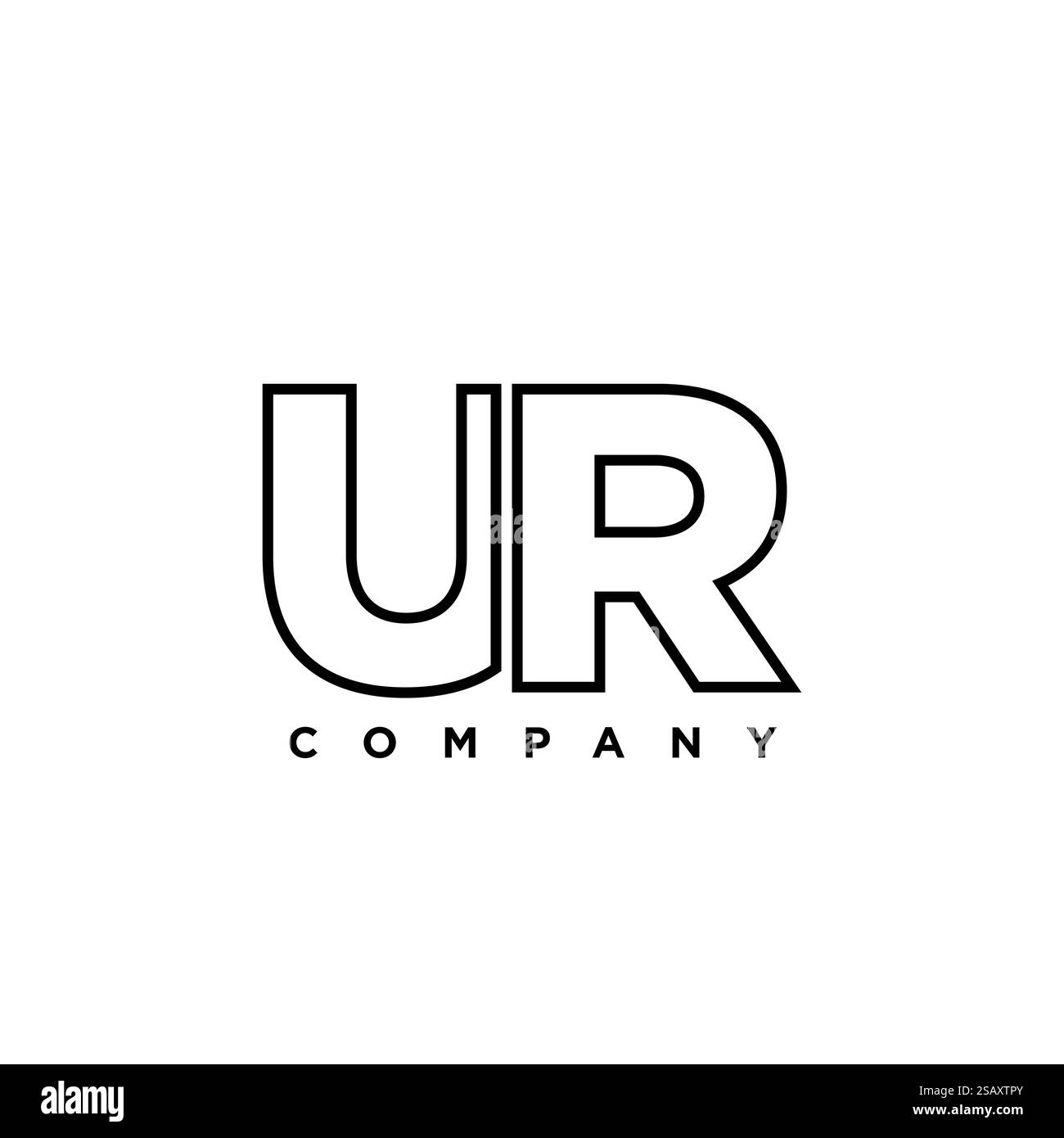 Trendy letter U and R, UR logo design template. Minimal monogram ...